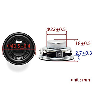 Gikfun 4Ohm 40mm Diameter 3W Full Range Audio Speaker Stereo Woofer Loudspeaker for Arduino (Pack of 2pcs) EK1794