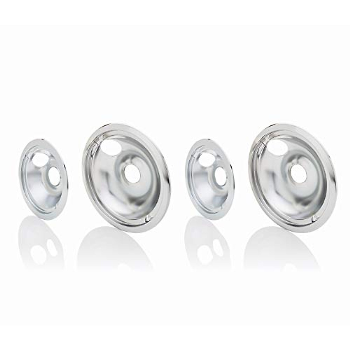 Smart Choice Drip Bowl Set of 4, Two 6 Inch Bowls and Two 8 Inch Bowls, gray