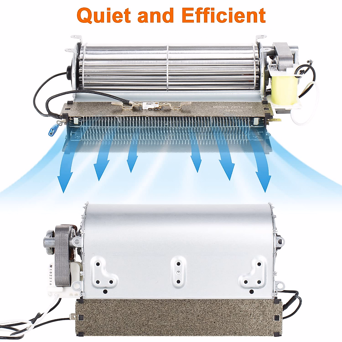 DELSbbq Fireplace Fan Blower with Heating Element for Twin Star Electric Fireplace, Replacement for Heat Surge, Real Flame Twinstar Electric Fireplace