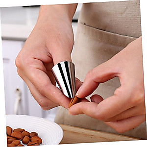 SEWOART 10pcs Finger Guard Kitchen Thumb Guards Tool Cut Resistant Finger Cots Cutting Protector Slicer Food Safety Holder Protector Dicing Machine Stainless Steel Potato