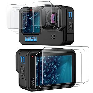 JETech Screen Protector for GoPro Hero 11/10/9 Black with Camera Lens Protector, Tempered Glass Film, Easy Installation, HD Clear, 3-Pack Each
