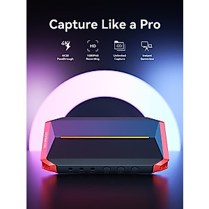 Video Capture Card - SOOMFOM Dual HDMI Input Game Capture Card with 1080P60 HDMI Loop-Out, Stream and Record at 1080P 60fps for Live Streaming, Conference and More