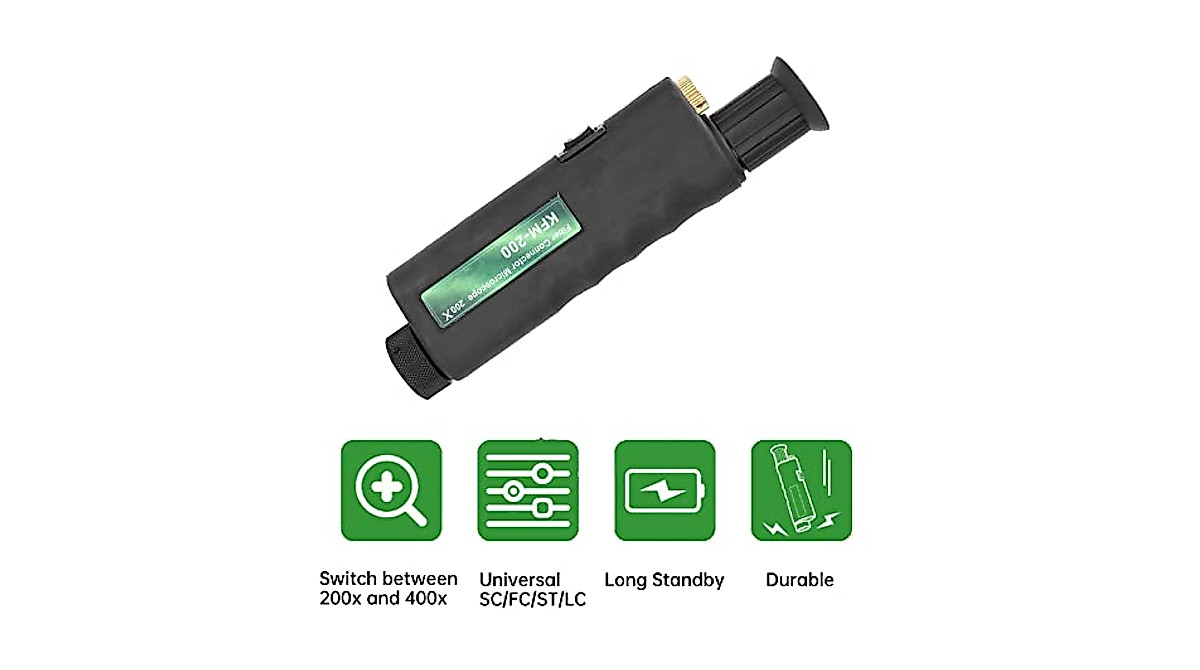 Handheld Optical Fiber Microscope: 200X & 400X Magnification