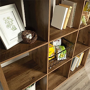 Sauder Miscellaneous Storage Engineered Wood 9-Cube Organizer in Rural Pine