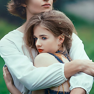 Lurrose 1 Pair Ear Crawler Climber Earrings Wrap Ear Clip Wrap Cuff Elf Ears Stud Jacket Earrings Women Ear Jewelry