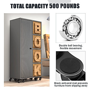 SOYO Furniture Dolly Movers with Lifter, Moving Dollies with Wheels Heavy Duty 500 LB Load Capacity, 6-Inch Steel Tri-Dolly, 3 Wheel Roller Move Tools Lifting Equipment, 4 Pack, Black