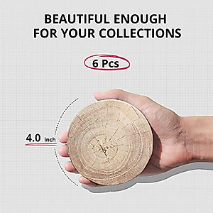 LIFVER Coasters for Drinks with Cork Base, Ceramic Stone Coasters for Coffee Table, Housewarming Gift for Friends - Men, Women Birthday, Home Decor, Timber Texture Pattern, 4 Inches, 6 Pcs