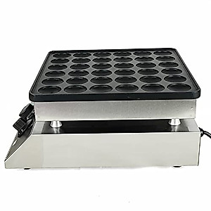Commercial Pancake Maker， Mini Dutch Dorayaki Pancake Baker Waffle Maker Electric Muffin Making Machine 36 Holes Double Switch Non-stick Surface thermosta for Bakery Home and Kitchen (13.58*15.94*7.28inch)