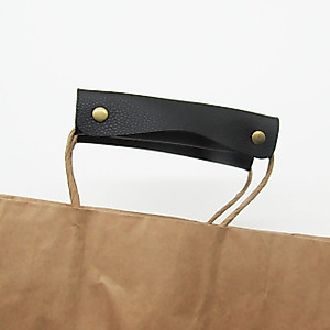 2 Pcs Black Handbag Handle Leather Wrap Covers Purse Handle Protectors Cover for Purse Bag Supplies