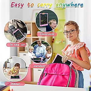 LCD Writing Tablet for Kids, 10 Inch Drawing Tablet Board with Magnetic Stylus for Phone Tablet, Reusable Doodle Board Educational Gifts Toddler Drawing Pad for 3~8 Years Old Boys Girls (Pink)