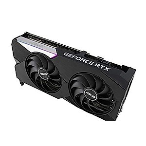 ASUS Dual NVIDIA GeForce RTX 3060 Ti OC Edition Gaming Graphics Card (PCIe 4.0, 8GB GDDR6 Memory, HDMI 2.1, DisplayPort 1.4a, Axial-Tech Fan Design, Dual BIOS, Protective Backplate, GPU Tweak II)