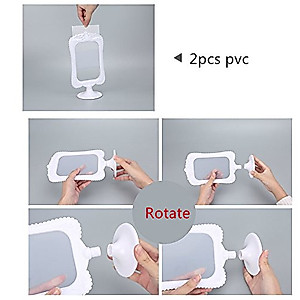 Leoyoubei 4x6 Inch Double Sided Standing Picture Frames, Pack of 4 Black Pedestal Photo Frame with Inserts and Base, 2 Sided Frame for Vertical Display Postcards,Tickets,Family Photo Frame