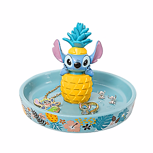 Disney Lilo & Stitch Ring Holder Jewelry Dish - Resin 3D Stitch Ring Dish - Official License Jewelry Tray for Engagement Ring