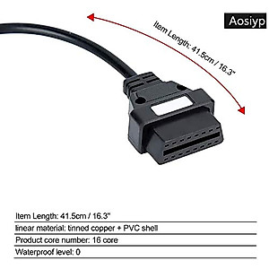 OBD2 to OBD1 GM Adapter,OBD1 12 Pins to OBD2 16 Pins Diagnostic Tool Connector Adapter Cable Replacement for GM