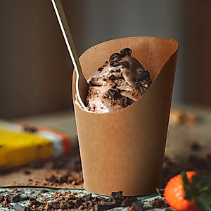 UPKOCH 100Pcs French Fries Cups Disposal Paper Charcuterie Holder Waffle Ice Cream Cups Cupcake Wrappers for Wedding Birthday Party Celebrations Festivals