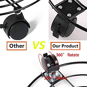 Plant Caddy with Wheels Heavy Duty, Metal Iron Large Potted Plant Stand Holder, Move Around Indoor Outdoor Garden Patio Flower Pot,Planter Adjustable Rolling Dolly Casters with Locking 13 Inch 2 Pack