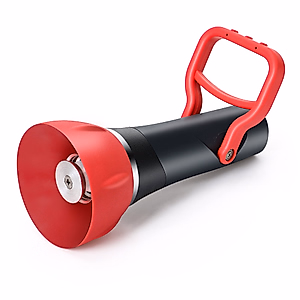 STYDDI Fireman Style Garden Hose Nozzle, Professional Classic Full Flow Fireman's Hose Nozzle, Heavy Duty Adjustable Twist Zinc High Volume Fireman's Nozzle With Large Shut-off Handle, Up to 250 PSI