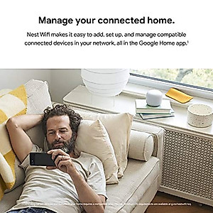 Google Nest WiFi - AC2200 (2nd Generation) Router and Add On Access Point Mesh Wi-Fi System (Add On Access Point ONLY - Router Sold Separately - Mist (Sand) (Renewed)
