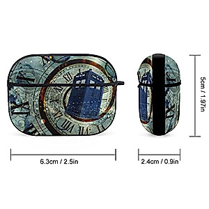 Doctor Dr Who Police Box Mice Headphone Protective Case Cover for Airpods Pro Printed Hard Skin with Keychain