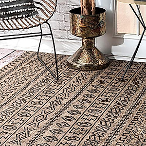 nuLOOM Jamie Aztec Indoor/Outdoor Area Rug, 3' x 5', Brown