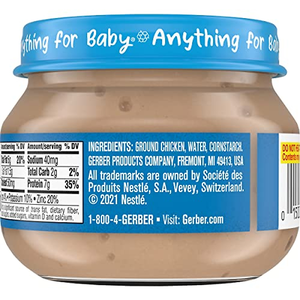 Gerber Mealtime for Baby 2nd Foods Baby Food Jar, Chicken & Gravy, Non-GMO Pureed Baby Food with Essential Nutrients, 2.5-Ounce Glass Jar (Pack of 20 Jars)