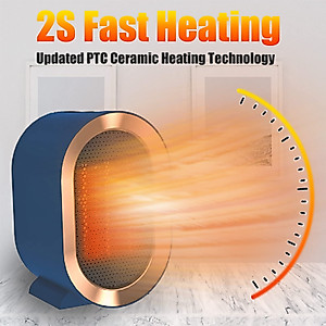 BZGG Space Heater, Electric Heater for Indoor Use, Small Portable Heaters for Office Patio Garage Home Use, Mini Desk Ceramic Heaters with Overheat & Tip-Over Protection