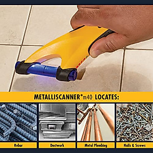 Zircon MetalliScanner m40 Handheld Electronic Metal Detector For Use on Dry Wall, Concrete, Lathe and Plaster, Stucco and More