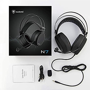 NUBWO Gaming headsets PS4 N7 Stereo Xbox one Headset Wired PC Gaming Headphones with Noise Canceling Mic , Over Ear Gaming Headphones for PC/MAC/PS4/PS5/Switch/Xbox one (Adapter Not Included)