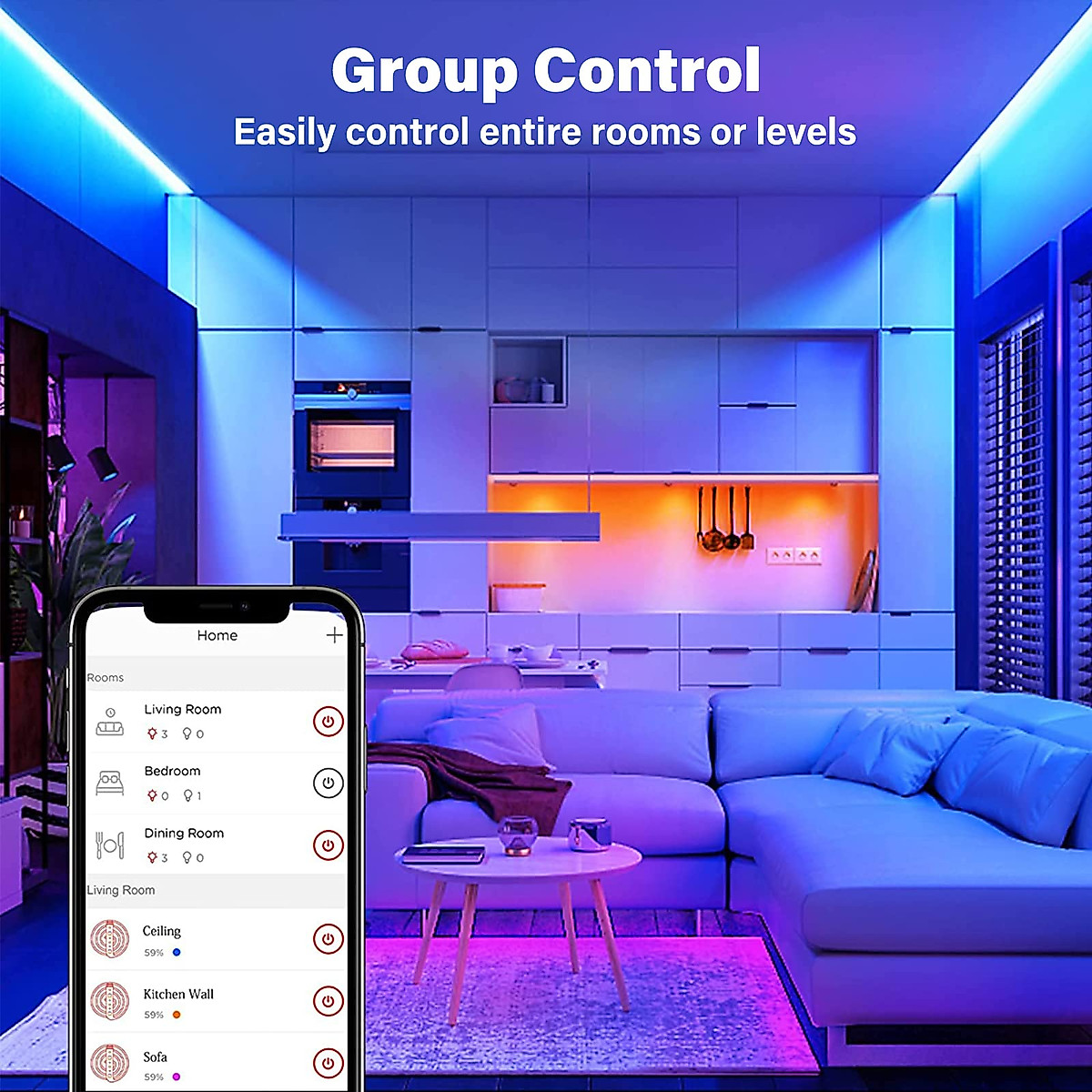 Sengled Smart LED Strip Lights, 16.4ft Wi-Fi LED Lights Work with Alexa and Google Home, 16 Million Colors, RGB, Music Sync, Adjustable Length, 25,000 Hours Life, Multi-Mode Support for Game, Movie