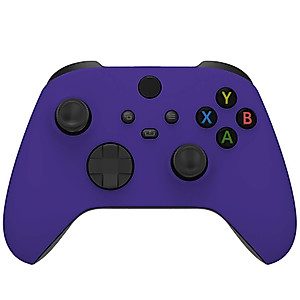 eXtremeRate Side Rails Grips Shell for Xbox Series X & S Controller, Purple Soft Touch Grip Custom Accessories Back Panels Cover Faceplate for Xbox Core Wireless Controller [Controller Excluded]