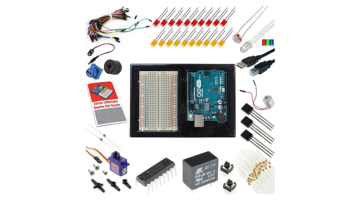 Vilros Arduino Uno Starter Kit - Includes Arduino Uno R3 Board, 190 ...