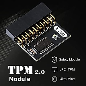 20Pin Encryption Security Module, Perfect Replacement PCB Material Standalone Crypto Processor TPM 2.0 Encryption Security Module Practical for Home