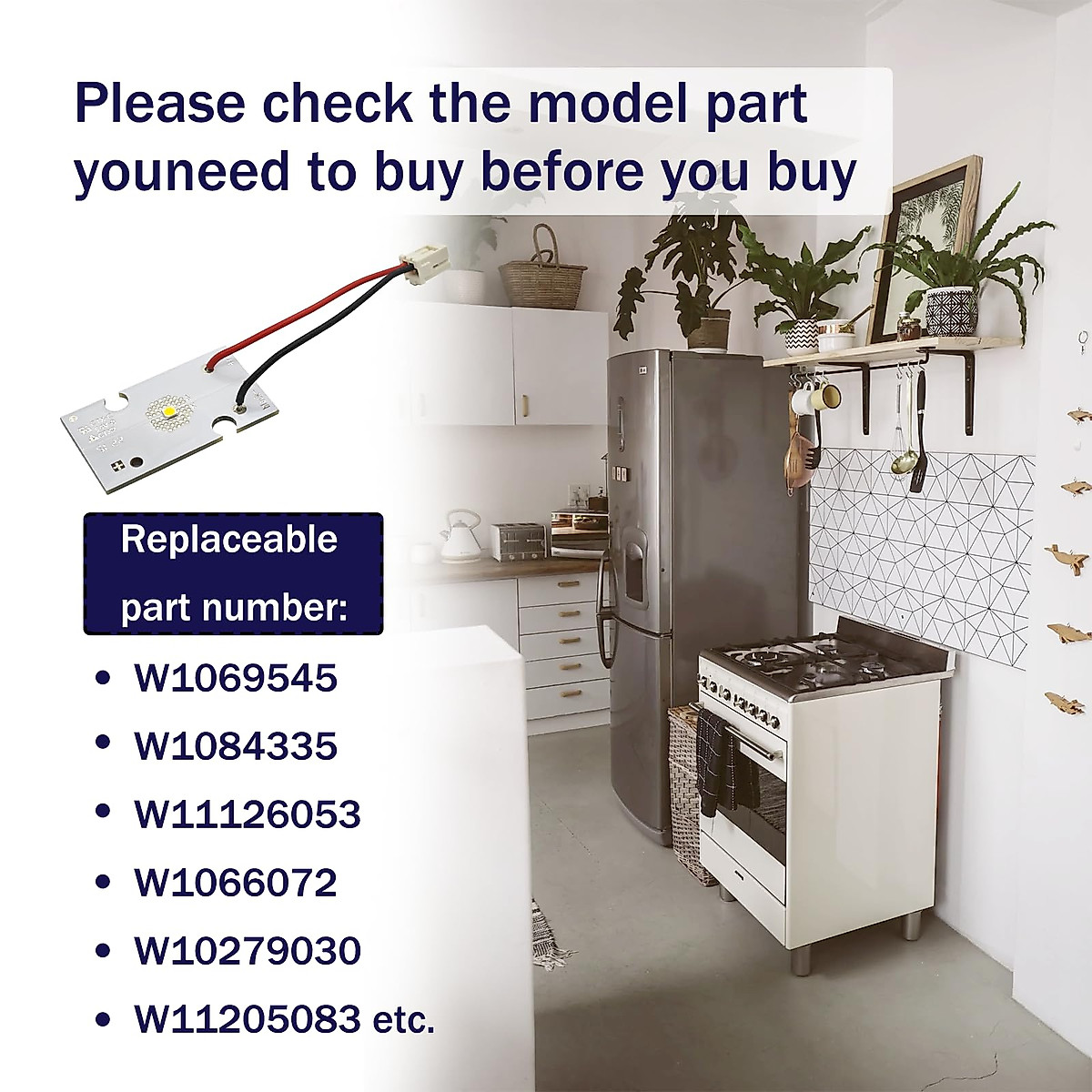 W10695459 for Whirlpool Refrigerator LED Light Board Module Replacement Fridge freezer W10843353 W11205083 W10412708 bulb Parts