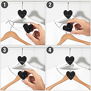 18pcs Space Saving Hanger Hooks, Love Heart Hangers Space Saving Clothes Hanger Connector Hooks for Clothes Hanging Closet Organization
