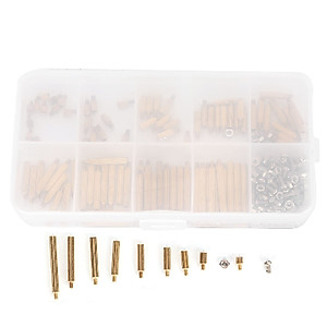 Knurled Standoffs, 270Pcs Installation Tool Screw Nut Brass Standoff Assortment for PCB Motherboard Mount for Electronics for Raspberry Pi