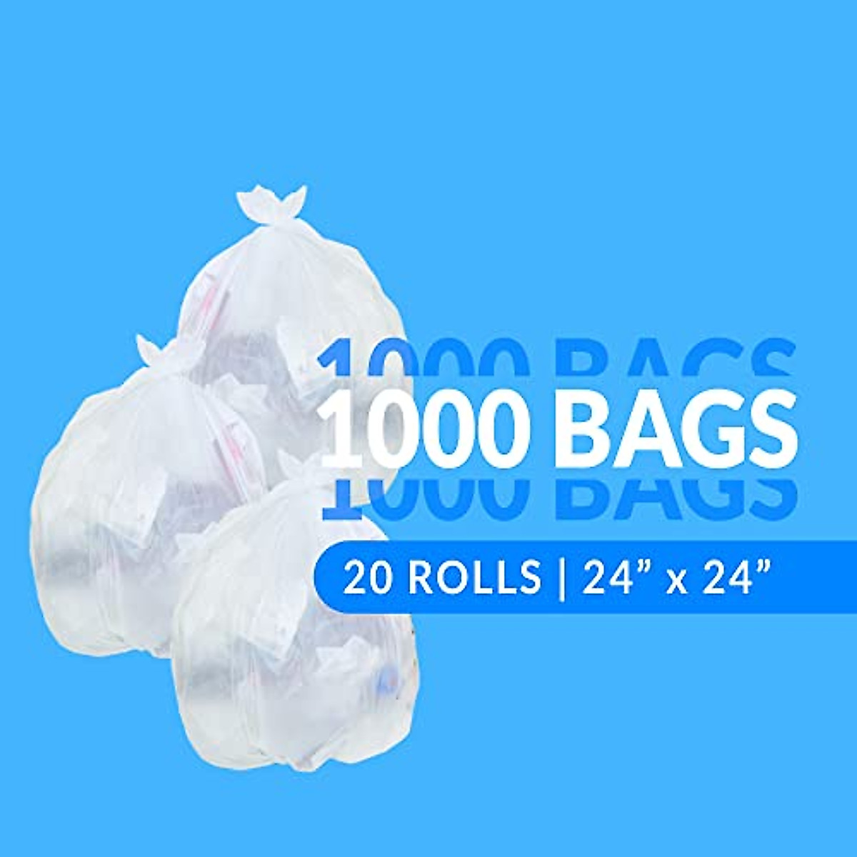 Reli. 6-10 Gallon Trash Bags (1000 Count Bulk) Trash Can Liners - 7 Gallon - 8 Gallon - 10 Gallon Trash Bags - Trash Can Liners / Garbage Bags (6 Gal, 7 Gal, 8 Gal, 10 Gal in Bulk), Clear
