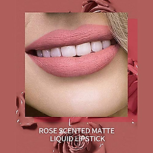 BONNIE CHOICE 6Pcs Nude Matte Liquid Lipstick Set, Waterproof Long Lasting Non-Stick Cup Nude Lipstick 24 Hour Not Fade Matte Lipstick Professional Lip Gloss Makeup Mother's Day Gift Sets for Women