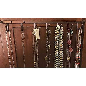 Wall Mount Stationary Belt Rack / Necklace Organizer, Chrome 14"