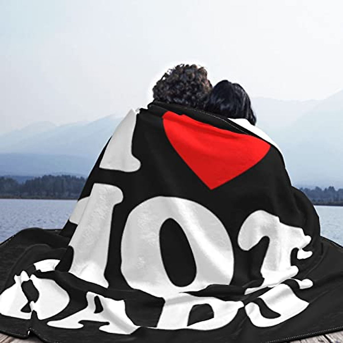 I Love Hot Dads I Heart Hot Dads Blanket Gifts Funny Throw Blanket Flannel Blanket Ultra-Soft Blanket Fuzzy Blanket Plush Blanket Soft Cozy Lightweight Blanket for Sofa Bed 40"x30"