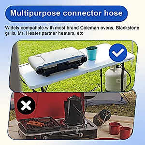 F273704 Propane Heater Adapter Hose Assembly Compatible With Mr.Heater Big Buddy Series,For Many Indoor/Outdoor Portable Propane Appliances (10-Ft)