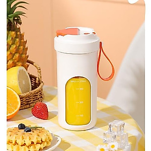 Electric Juicer, Mini Portable Blender, Fruit Mixers Fruit Extractors Multifunction Juice Maker Machine Blender Smoothies Mixer, 370ml (white)