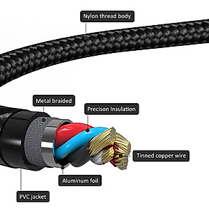 1FT Short iPhone Charging Cable, 3 Pack USB to Lightning Cable 1 Foot iPhone Charger Cord Fast Charging Braided for Apple iPhone 14 13 12 11 Pro Max Mini 10 8 7 Plus XR XS MAX SE iPad Air Mini (Black)