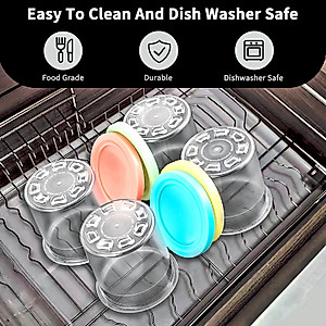 TFUTLT Containers Replacement for Ninja Creami Pints and Lids - 4 Pack with Leak Proof Lids,Ice Cream Containers Compatible with NC301 NC300 NC299Series Ice Cream Maker,Tubs Dishwasher Safe 16oz Cups