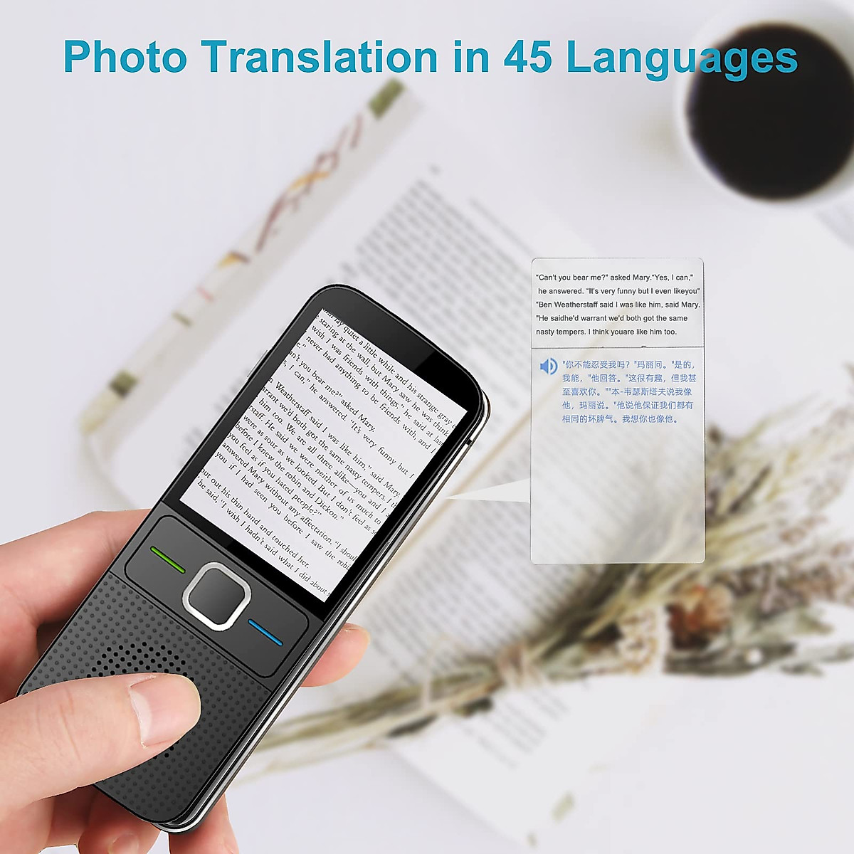 Language Voice Translator Device Portable Smart Translator Two Way Online 138 Languages Real Time - Black