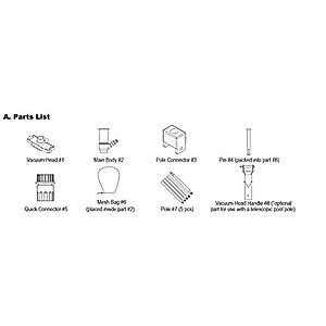 PoolSupplyTown Pool Spa Jet Vacuum Cleaner w/ Brush & 48-inch Poles, Ideal for Frame Aboveground/Inflatable Pool, Spa, Hot Tub, Pond, Fountain Vacuuming, No Electric Power Needed, Use Water Pressure From Garden Hose to Vacuum (Optional, A Telescopic Pool