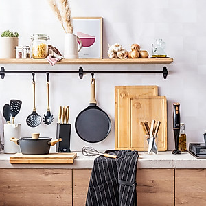 MasterChef Knife Set of 5 Kitchen Knives for Cooking (Paring, Utility, Bread, Carving & Chef Knives), Professional Sharp Stainless Steel, Non Stick Blades & Soft Touch Handles, Natural, 5 Piece