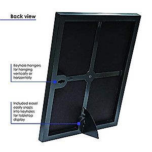 Standard Goods Home Décor 8.5x11 inch front loading document frame, 6-pack of Black for wall or table, horizontal or vertical display