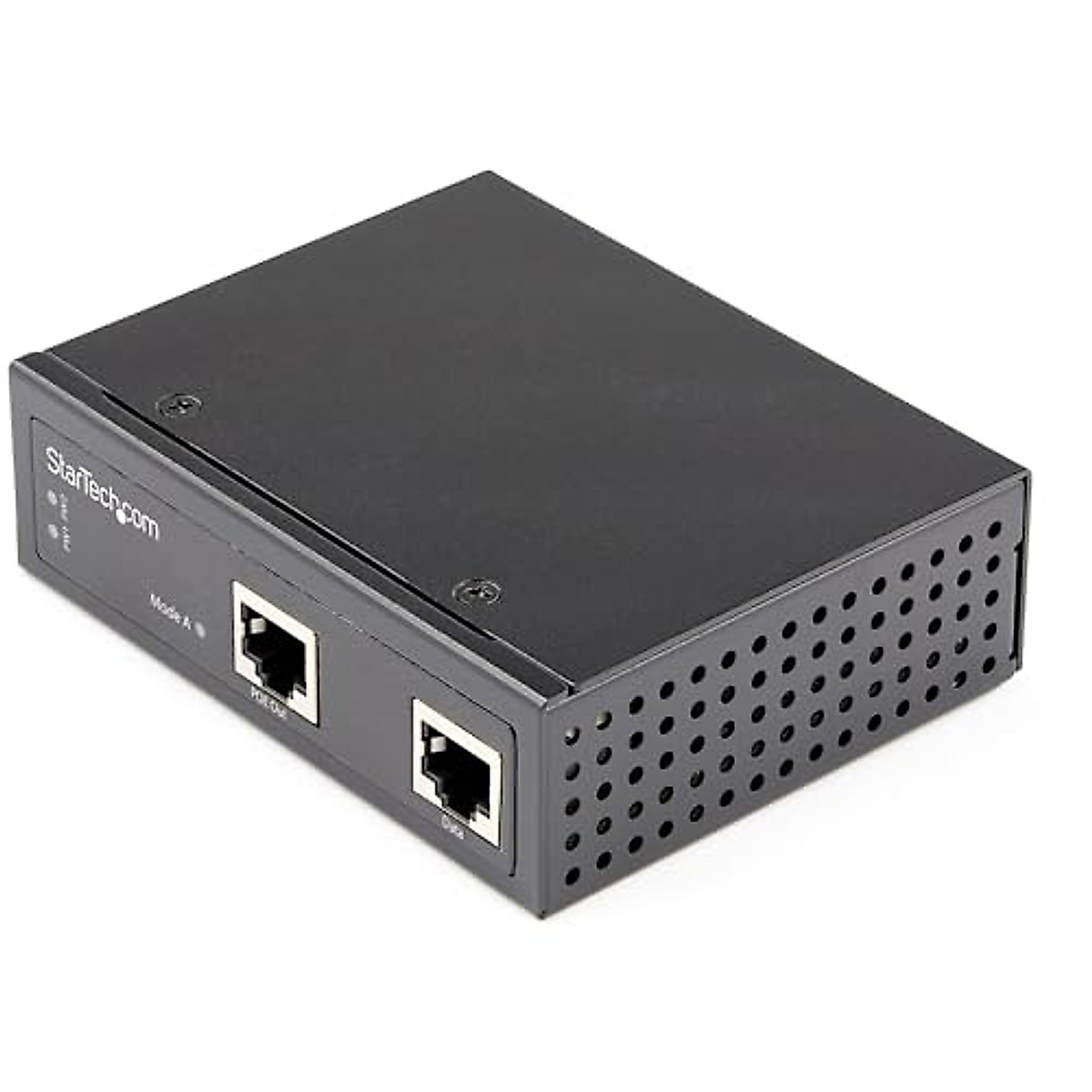 StarTech.com Industrial Gigabit Ethernet PoE Injector - 30W 802.3at PoE+ Midspan 48V-56VDC DIN Rail Power Over Ethernet Injector Adapter - -40C to +75C Cameras/Sensors/WiFi Access, TAA (POEINJ30W)