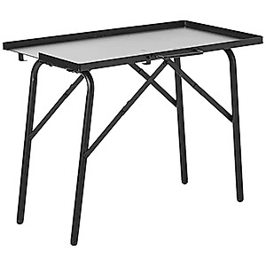 Lodge Steel Collapsible Outdoor Cooking Table, 16 Inch x 32 Inch x 26 Inch, Black
