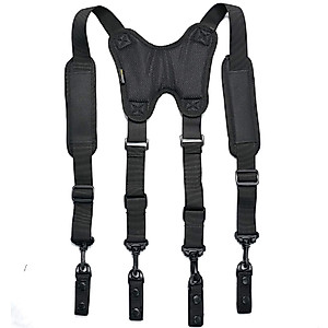 MELOTOUGH Tactical Harness Tactical Suspenders 1.5 inch Police Suspenders for Duty Belt (Black)